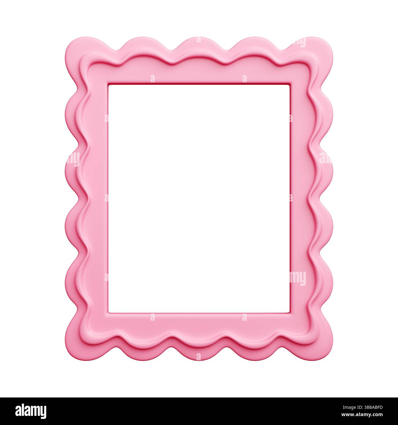 Scallop 3d frame pink border flaunts seashell-inspired scalloped frills ...