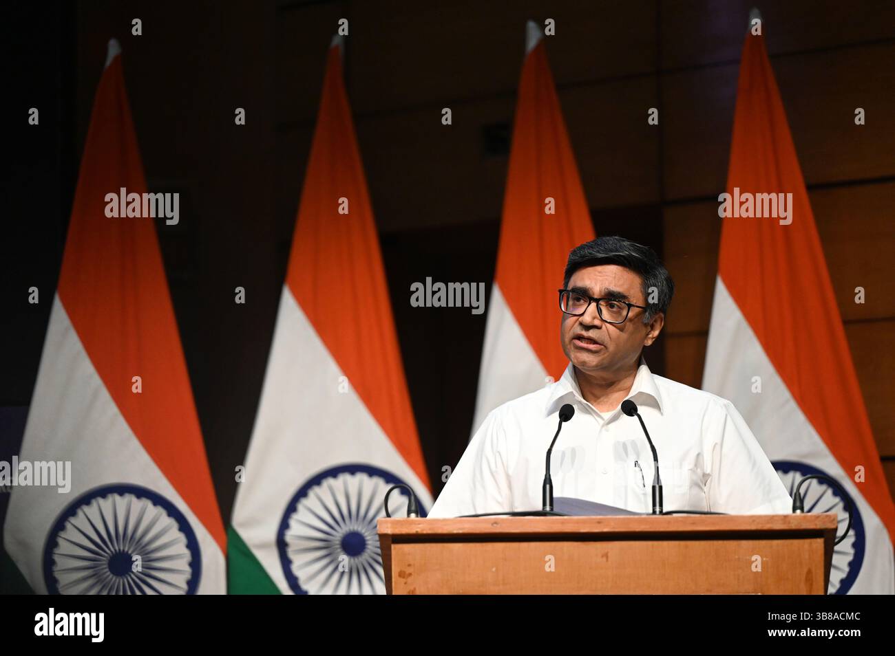NEW DELHI, INDIA - MAY 7: Foreign Secretary Vikram Misri addressing ...