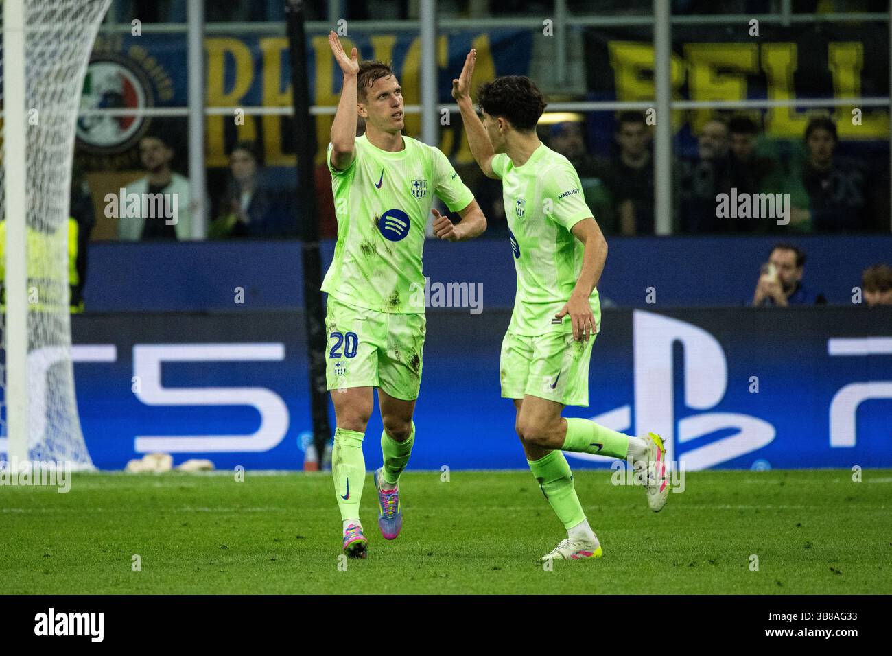 Dani Olmo FC Barcelona scores goal 2-2 during semi-finals 2nd leg match ...