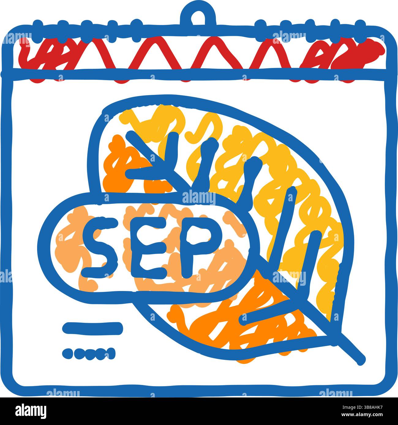 september autumn icon doodle illustration Stock Vector Image & Art - Alamy