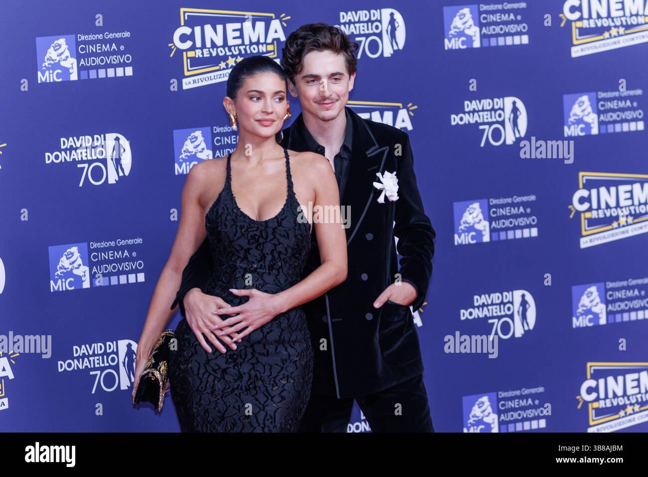 Rome, Italy. 07th May, 2025. Timothee Chalamet and Kylie Jenner attend ...