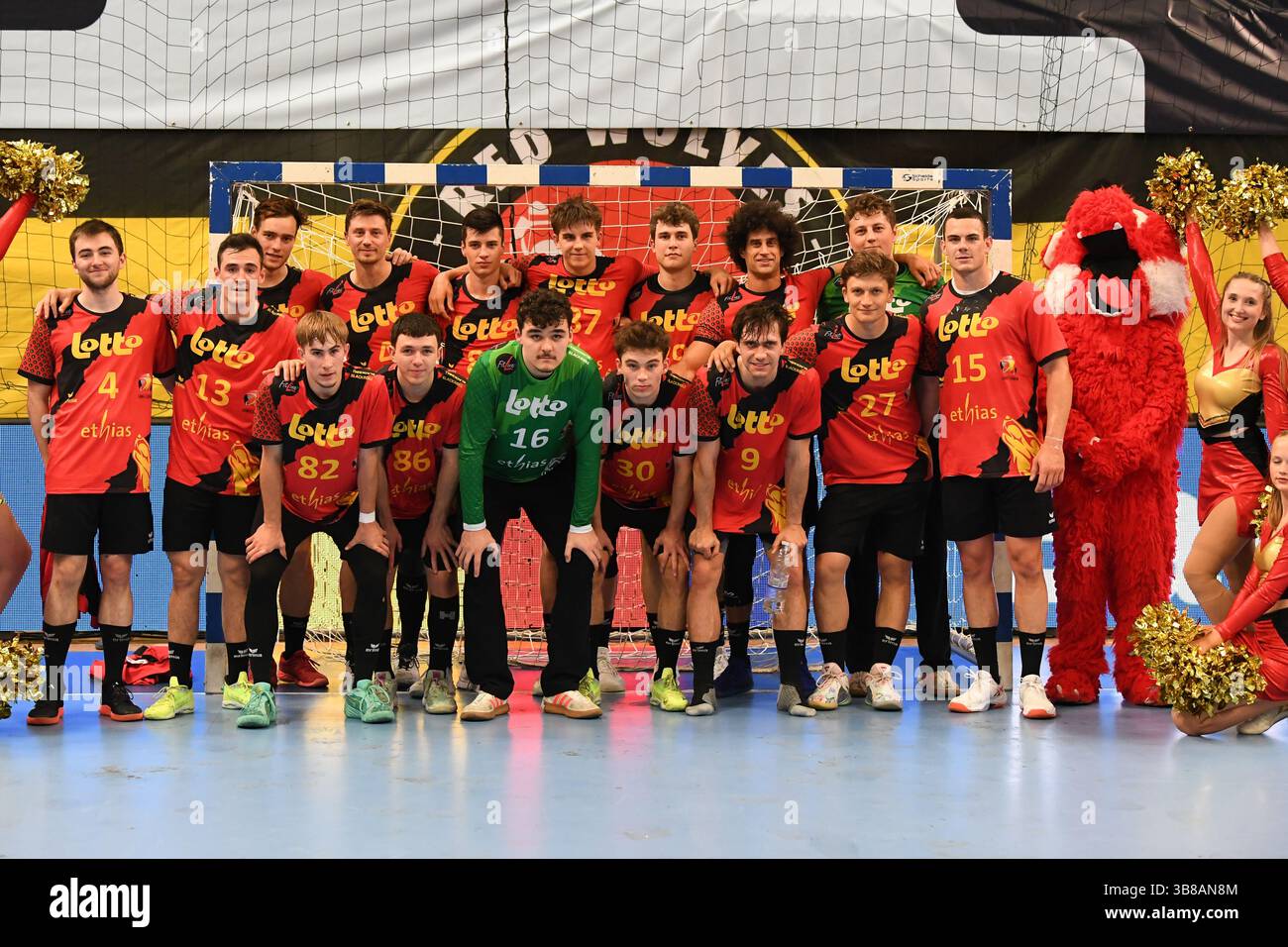 Hasselt, Belgium. 07th May, 2025. Belgium's players pictured after a ...