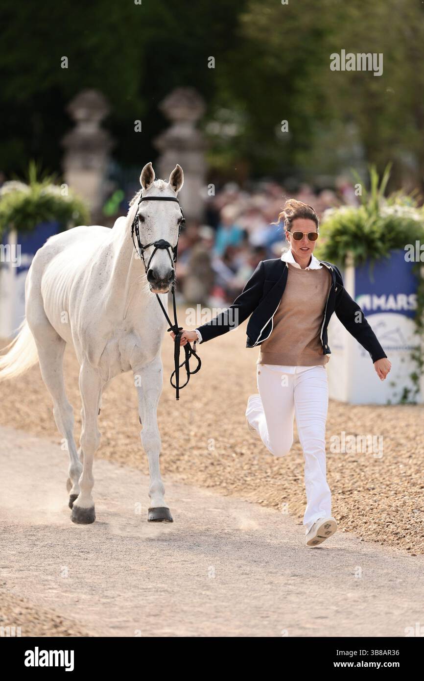 Badminton, UK. 07th May, 2025. Fiona Kashel of Great Britain with Creevagh Silver De Haar during ...
