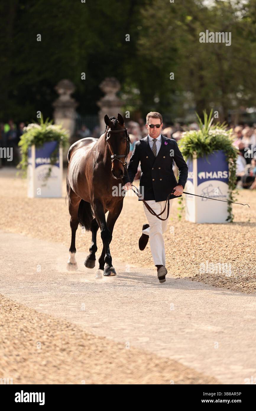 Badminton, UK. 07th May, 2025. Jesse Campbell of New Zealand with ...
