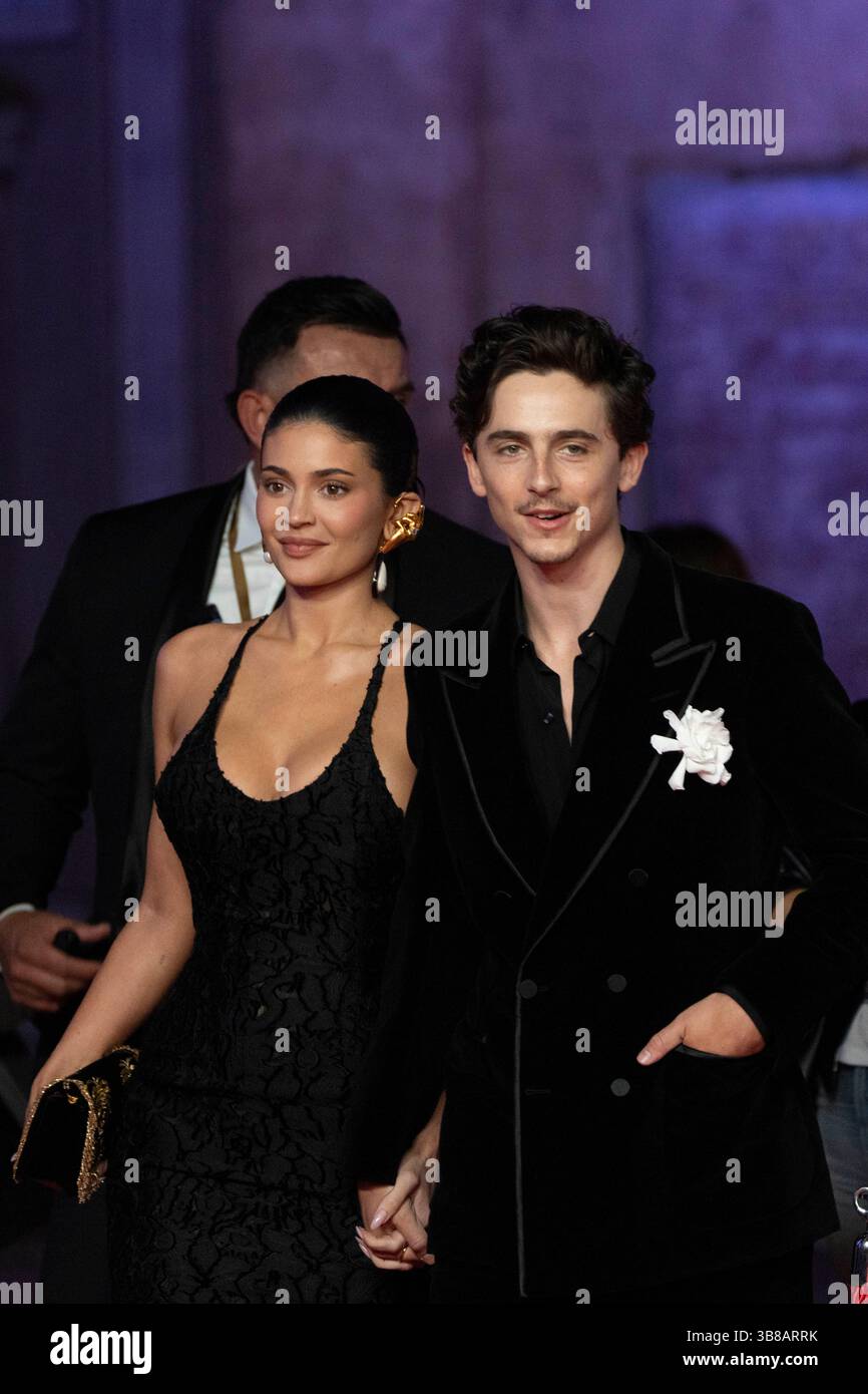 Rome, Italy, October 07, 2025 - Timothée Chalamet and Kylie Jenner ...