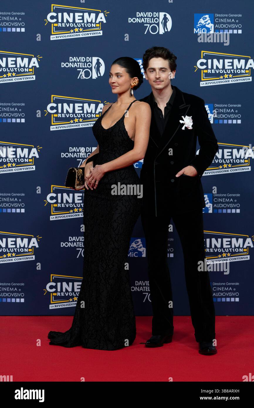 Rome, Italy, October 07, 2025 - Timothée Chalamet and Kylie Jenner ...