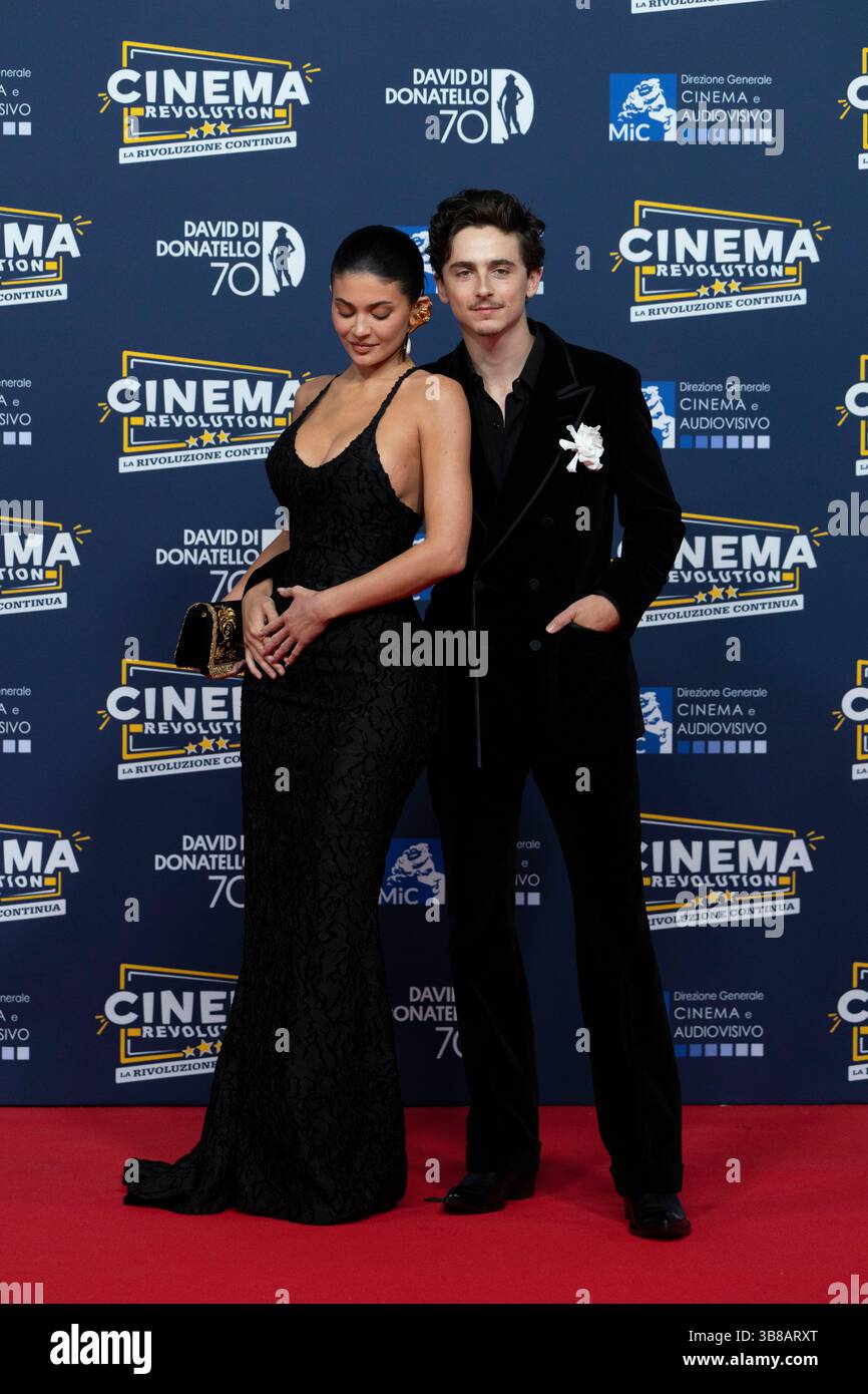 Rome, Italy, October 07, 2025 - Timothée Chalamet and Kylie Jenner ...