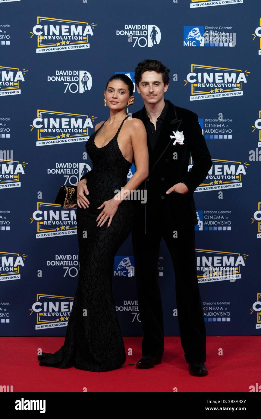 Rome, Italy, October 07, 2025 - Timothée Chalamet and Kylie Jenner ...
