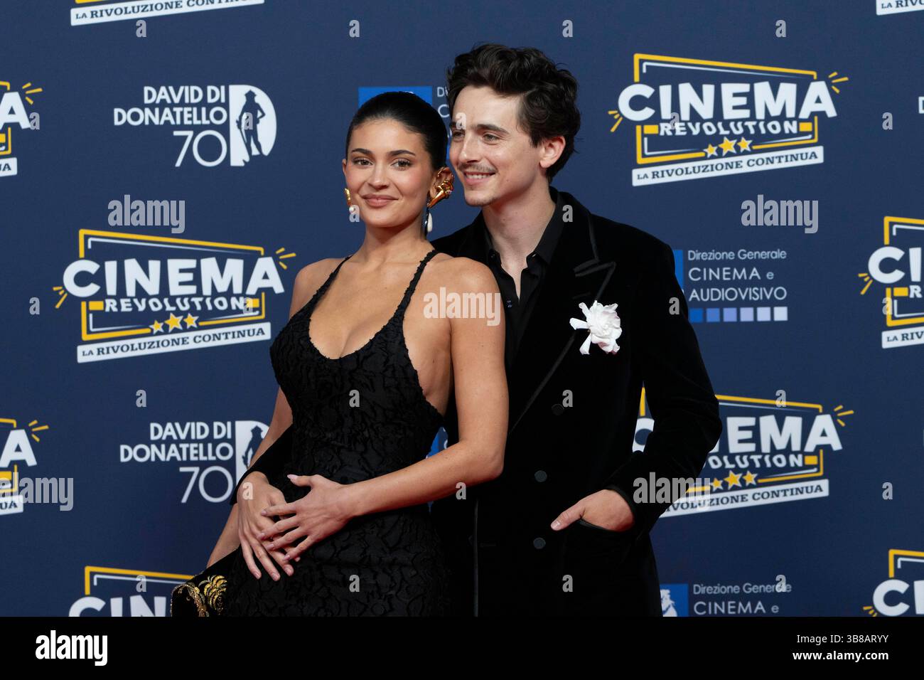 Rome, Italy, October 07, 2025 - Timothée Chalamet and Kylie Jenner ...