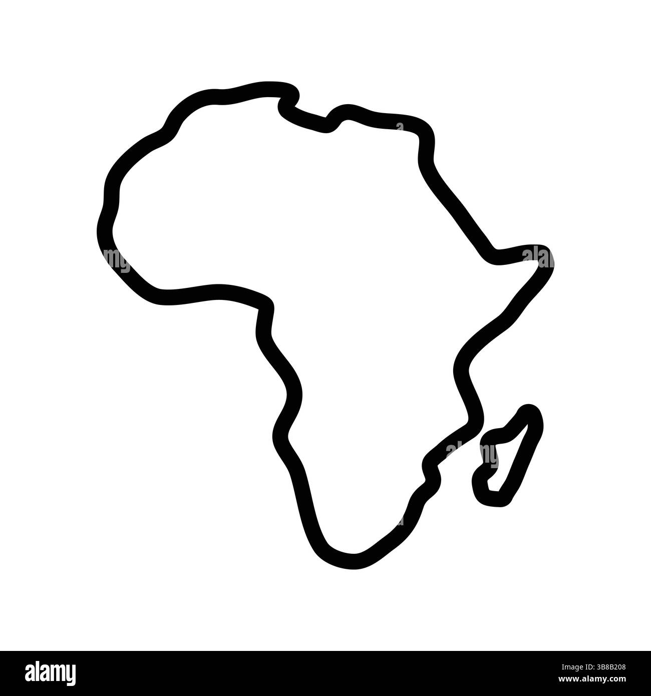 Simple map of africa hi-res stock photography and images - Alamy