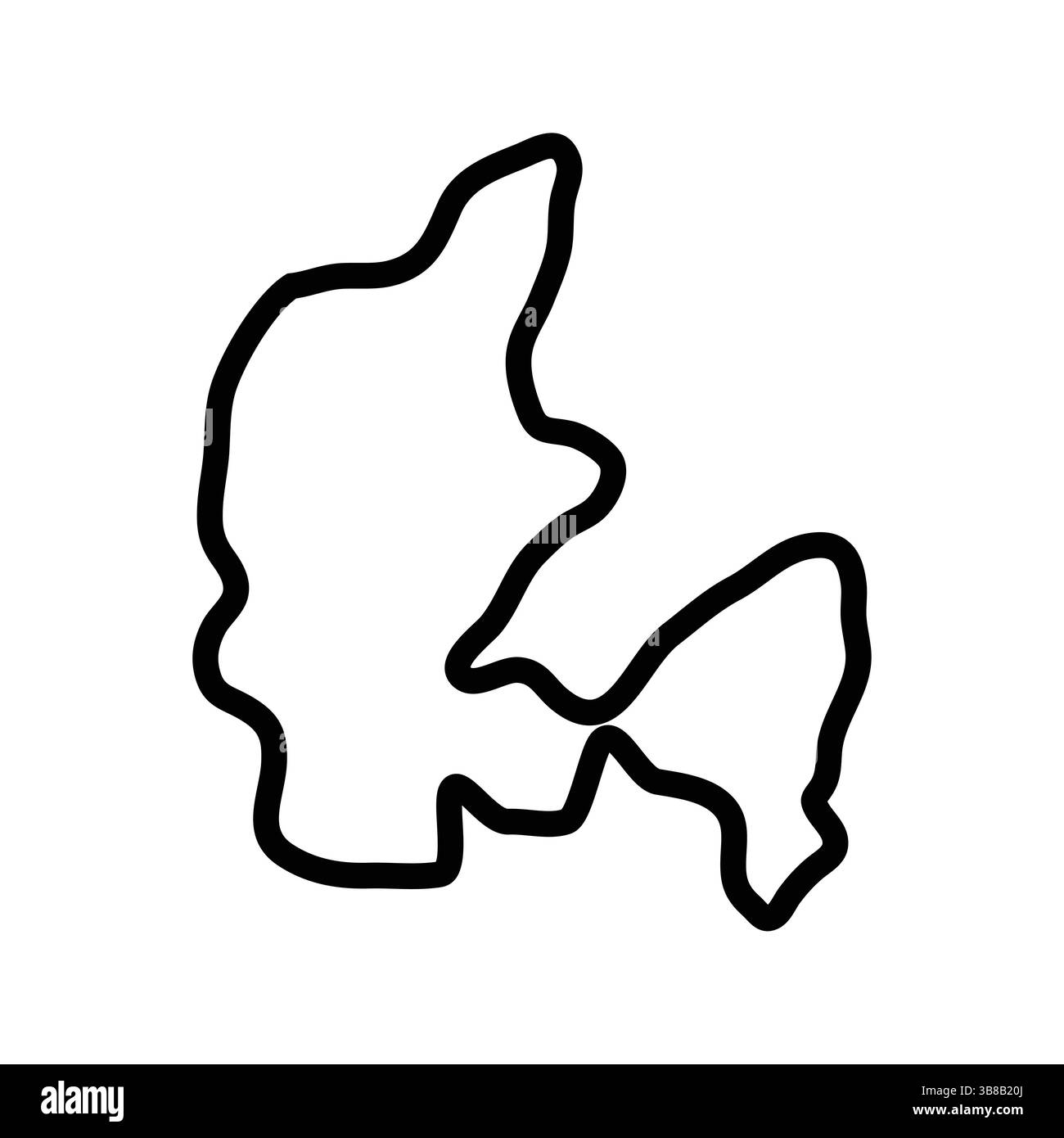 Denmark map icon. Denmark outline map. Simple icon design. Vector ...