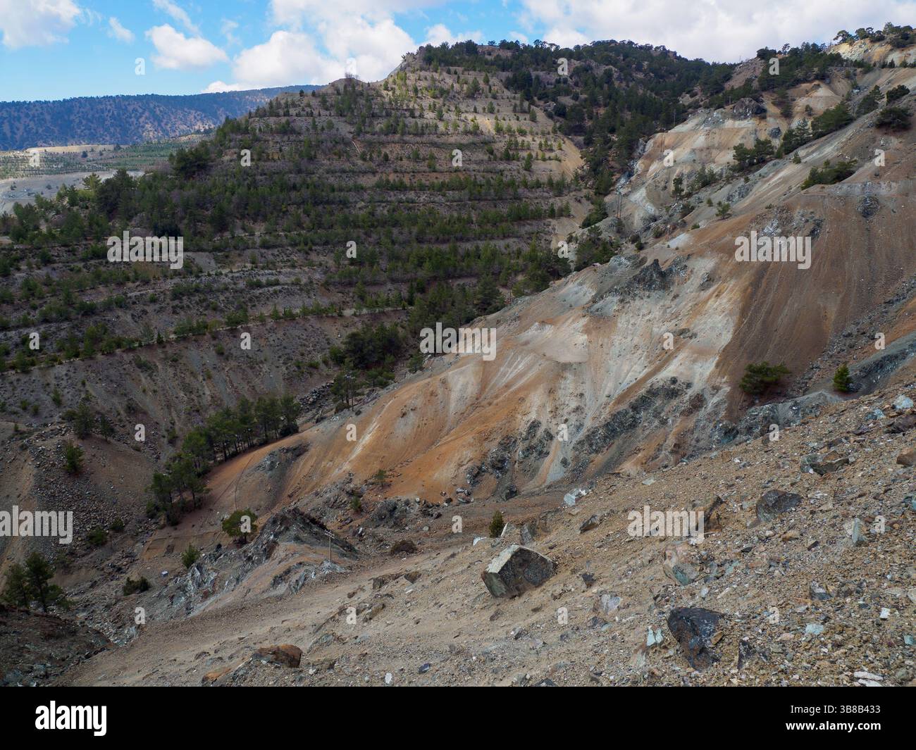 Asbestos mine view point, Troodos geopark, Cyprus Stock Photo - Alamy