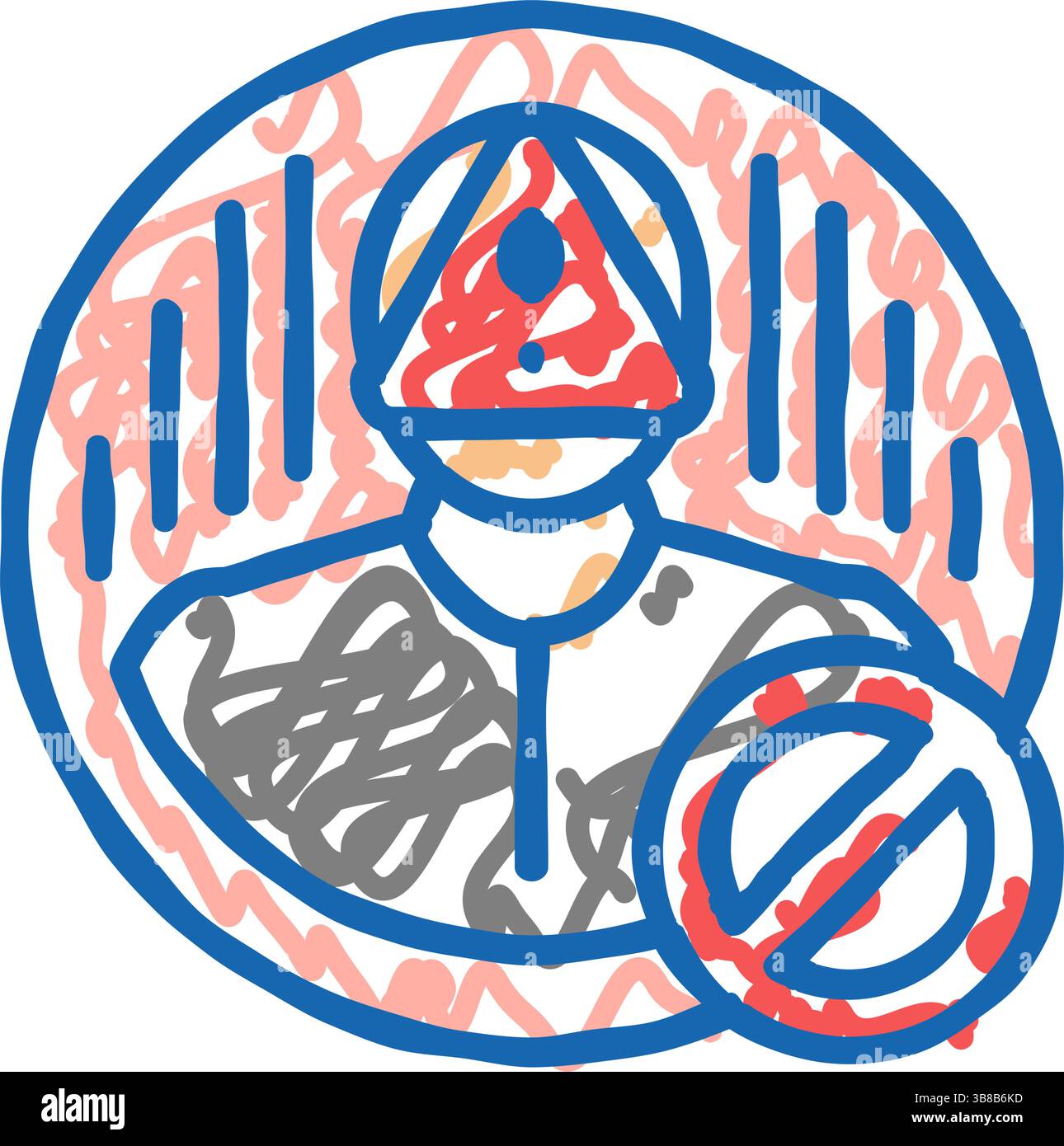 account blocked icon doodle illustration Stock Vector Image & Art - Alamy