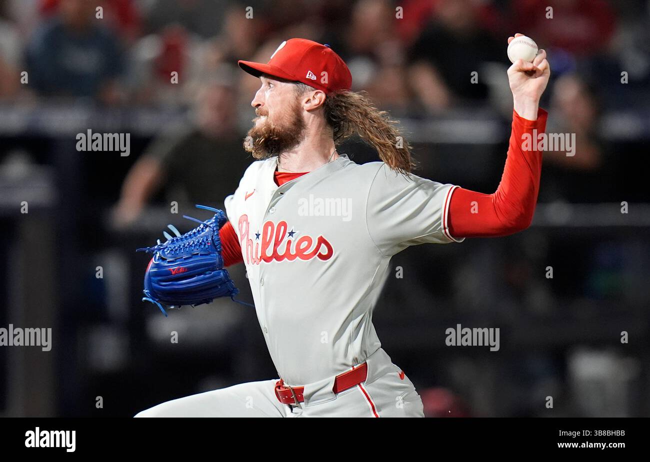 Philadelphia Phillies pitcher Matt Strahm against the Tampa Bay Rays ...
