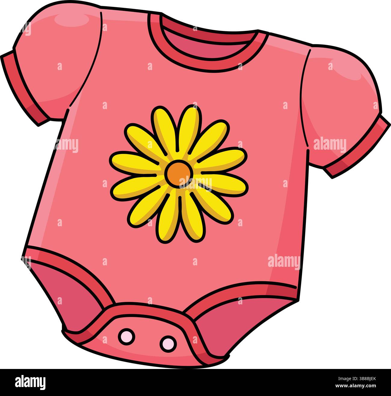 Baby Shower Baby Girl Onesie Cartoon Clipart Stock Vector Image & Art ...