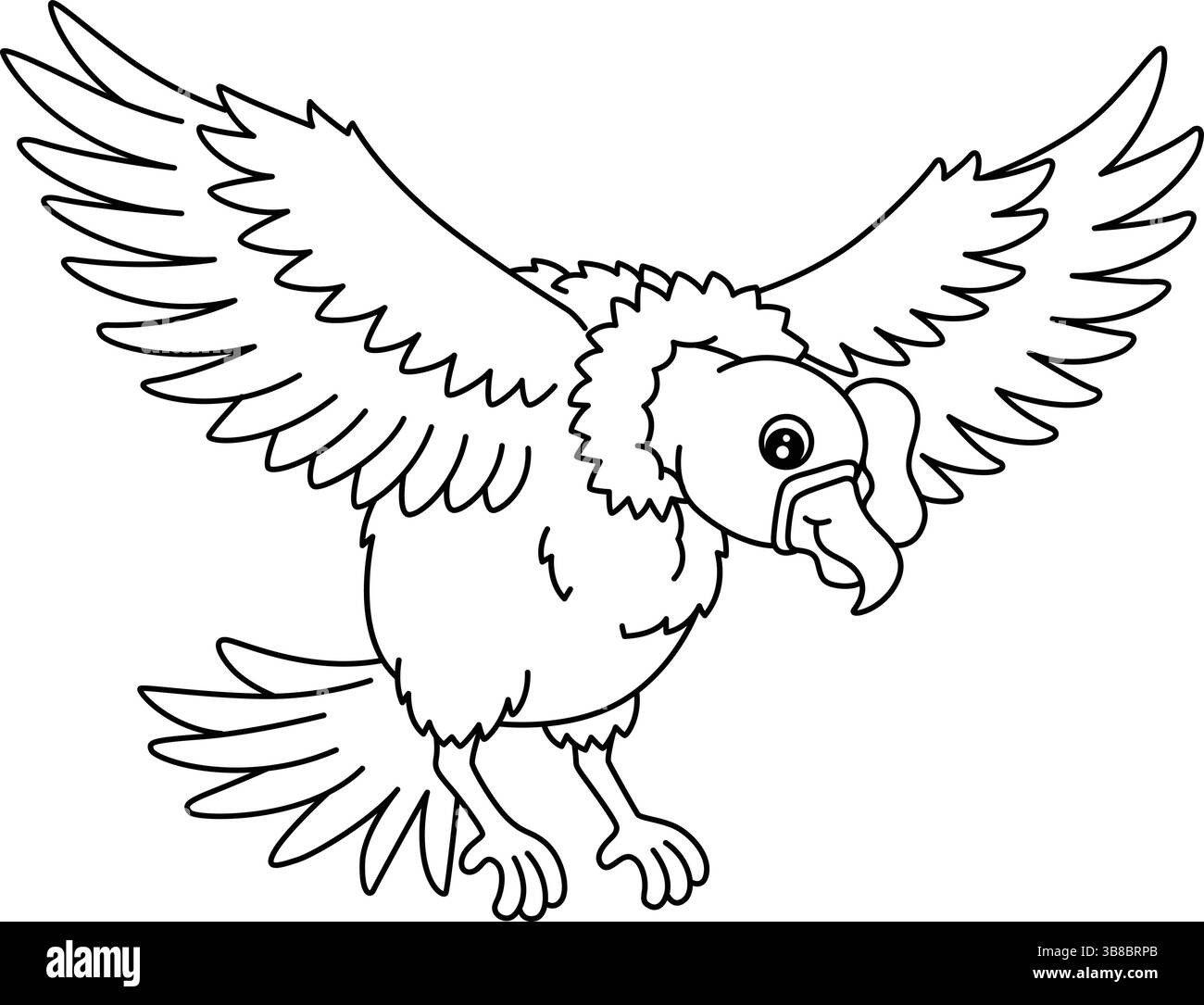 Bird Andean Condor Isolated Coloring Page for Kids Stock Vector Image ...