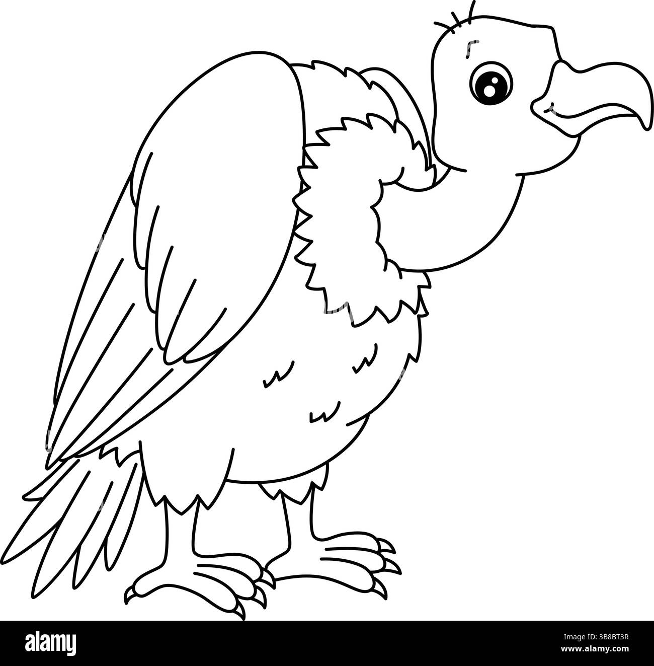 Bird Vulture Isolated Coloring Page for Kids Stock Vector Image & Art ...