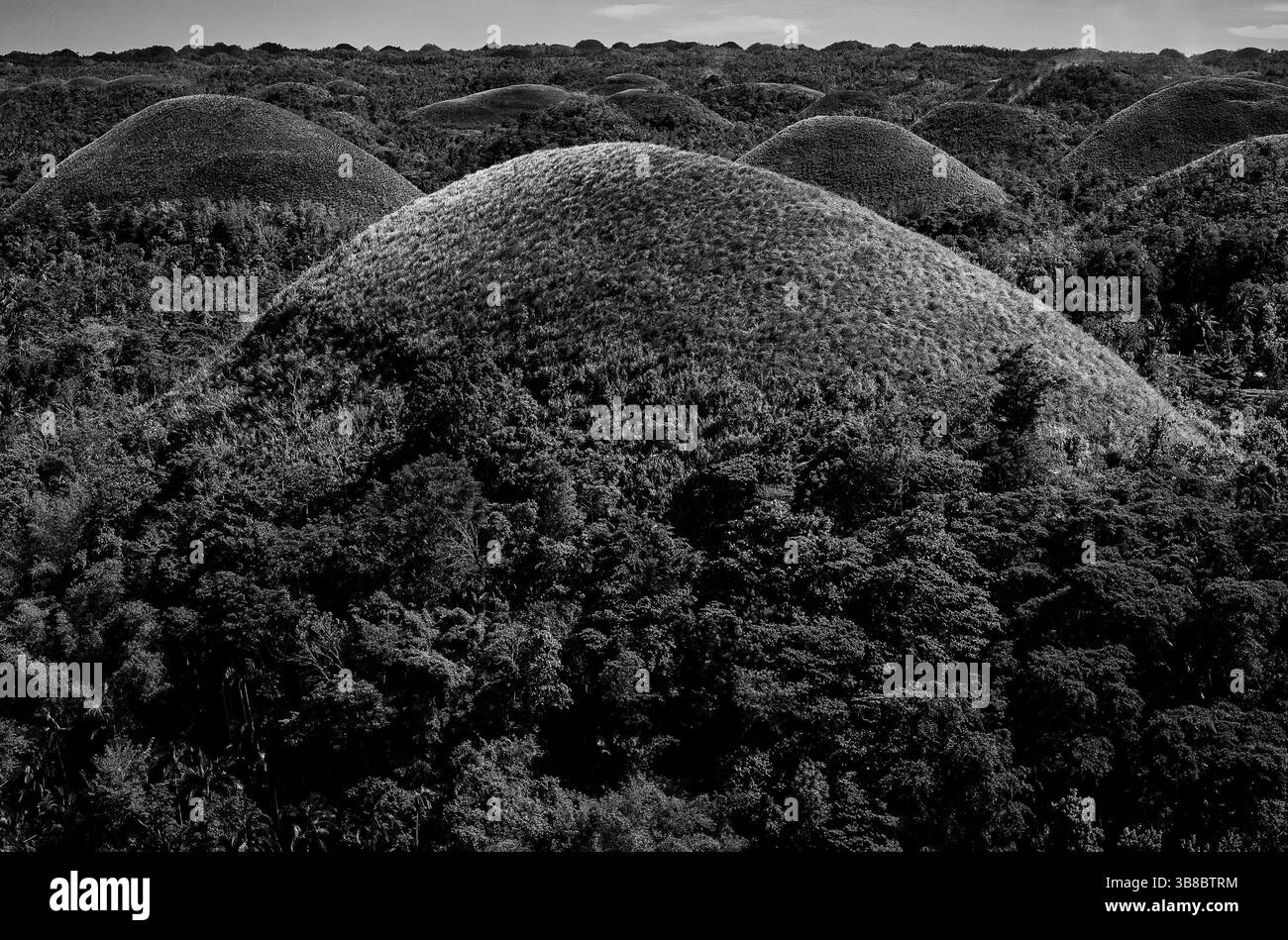 Landscape green hills bohol philippines Black and White Stock Photos ...
