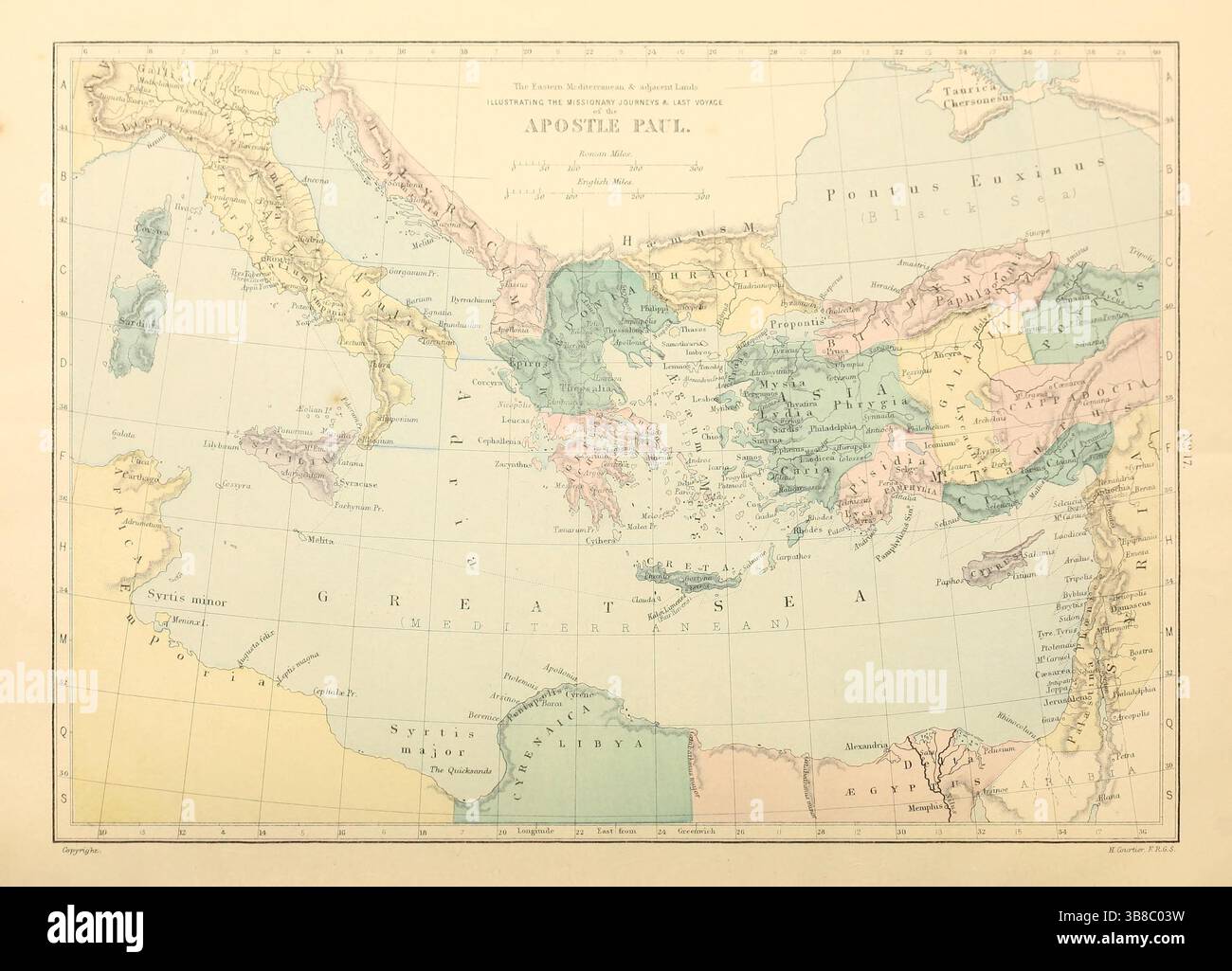 The Eastern Mediterranean And Adjacent Lands, Illustrating The ...