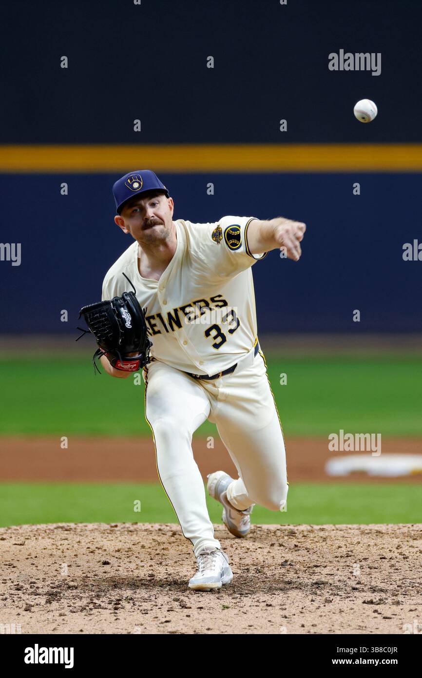 MILWAUKEE, WI - MAY 07: Milwaukee Brewers pitcher Tyler Alexander (33 ...
