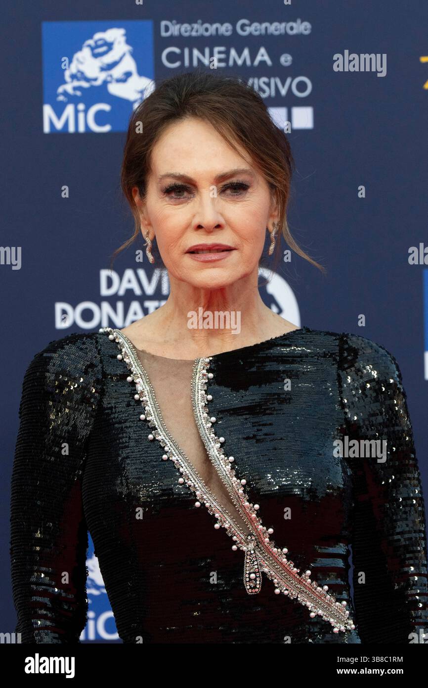 Rome, Italy, October 07, 2025 - Elena Sofia Ricci attends red carpet for David di Donatello 2025 ...