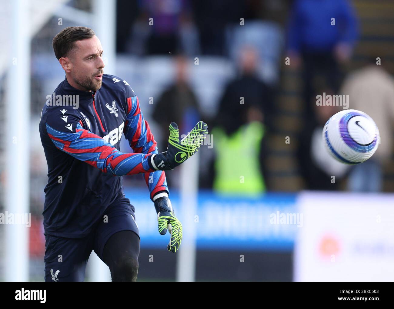 London, UK. 5th May, 2025. Remi Matthews of Crystal Palace warms up ...