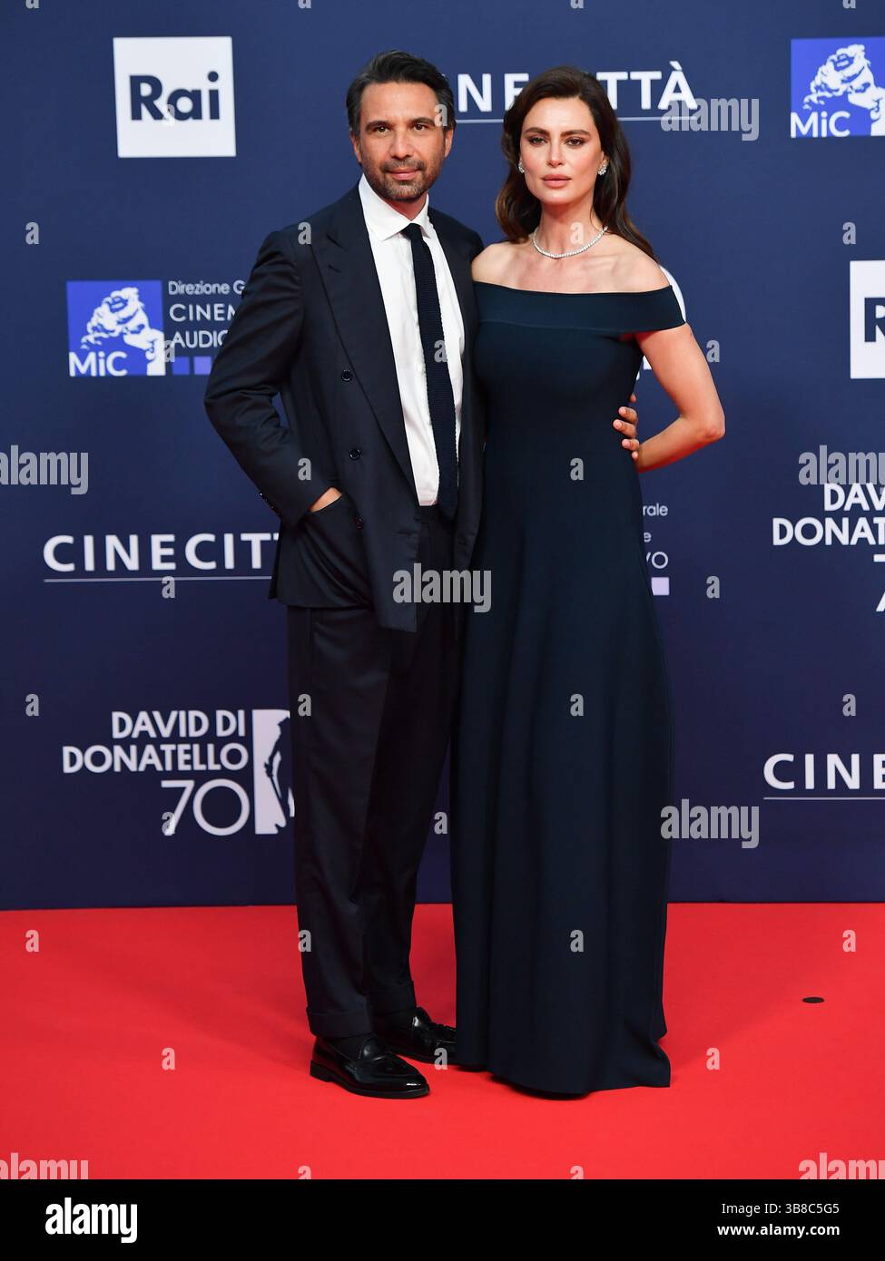 Milan, Italy. 07th May, 2025. Rome, 70th edition of the David di Donatello, red carpet - In the ...