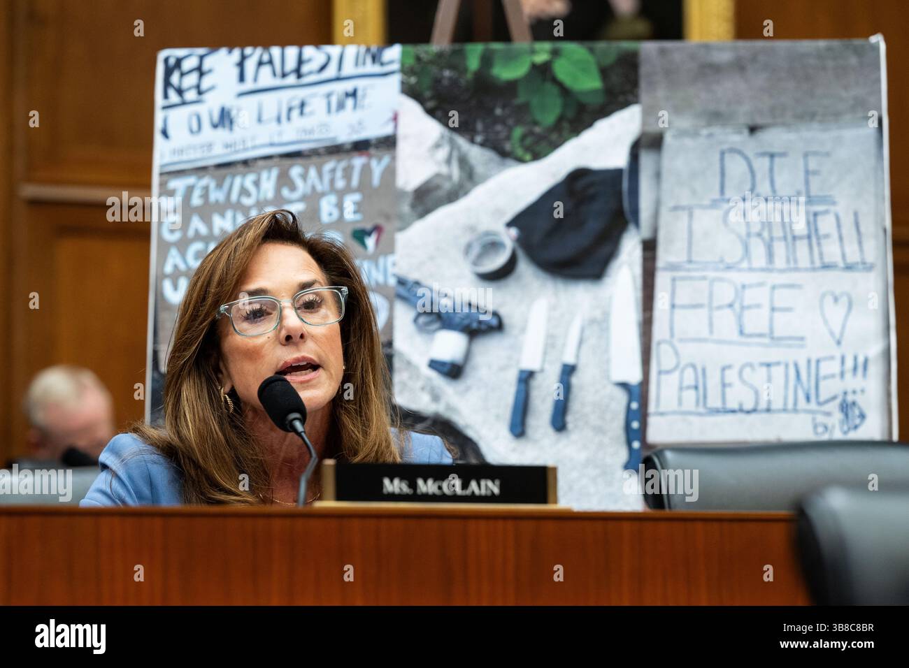 U.S. Representative Lisa McClain (R-MI) speaking at a hearing of the ...
