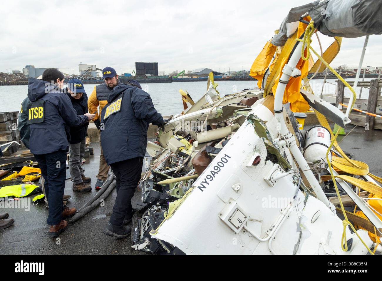 In this image released by the National Transportation Safety Board, an ...