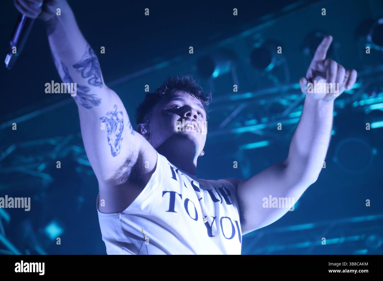 Bologna, Italy. 07th May, 2025. Italian singer Olly on stage at ...