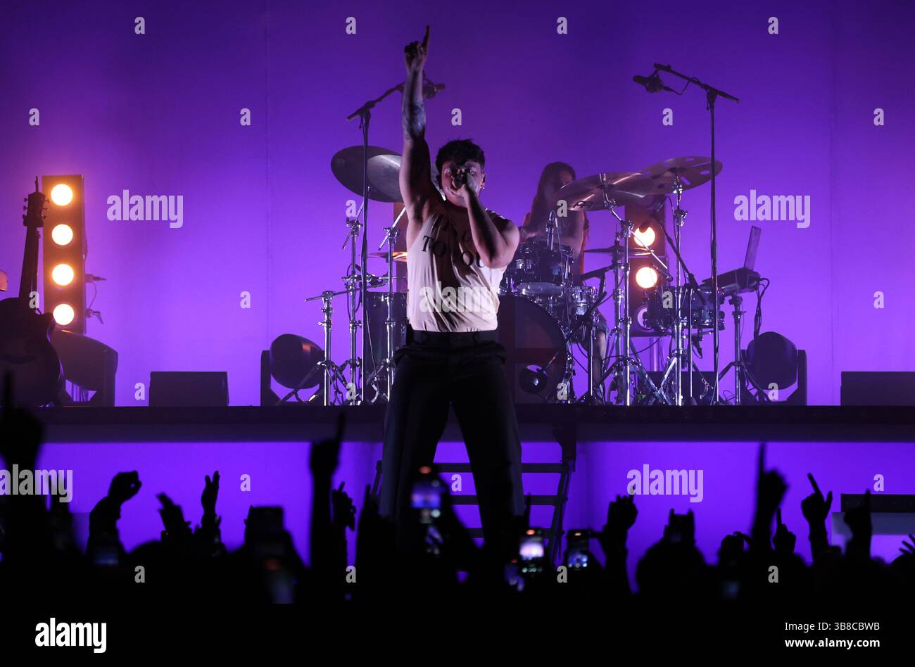 Bologna, Italy. 07th May, 2025. Italian singer Olly on stage at ...