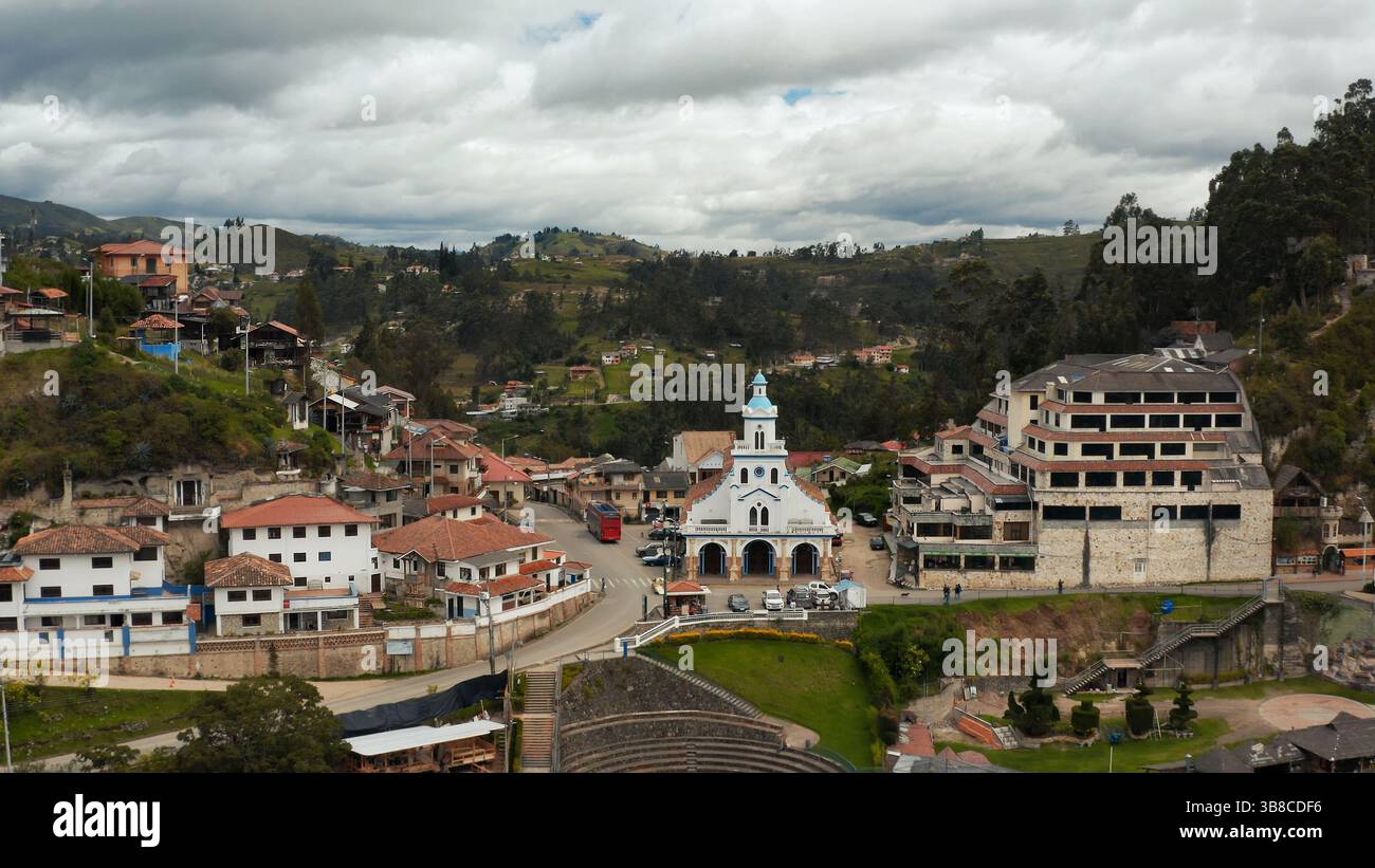 Cuenca, Ecuador, aerial view frome drone at Turi Stock Photo - Alamy