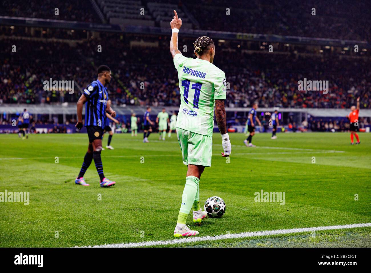 Raphinha seen during UEFA Champions League semifinal game between teams ...
