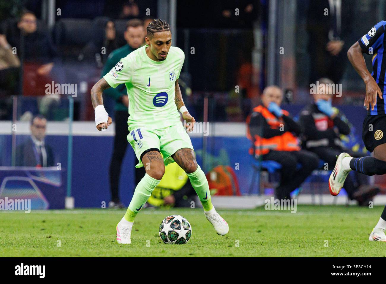 Raphinha seen during UEFA Champions League semifinal game between teams ...