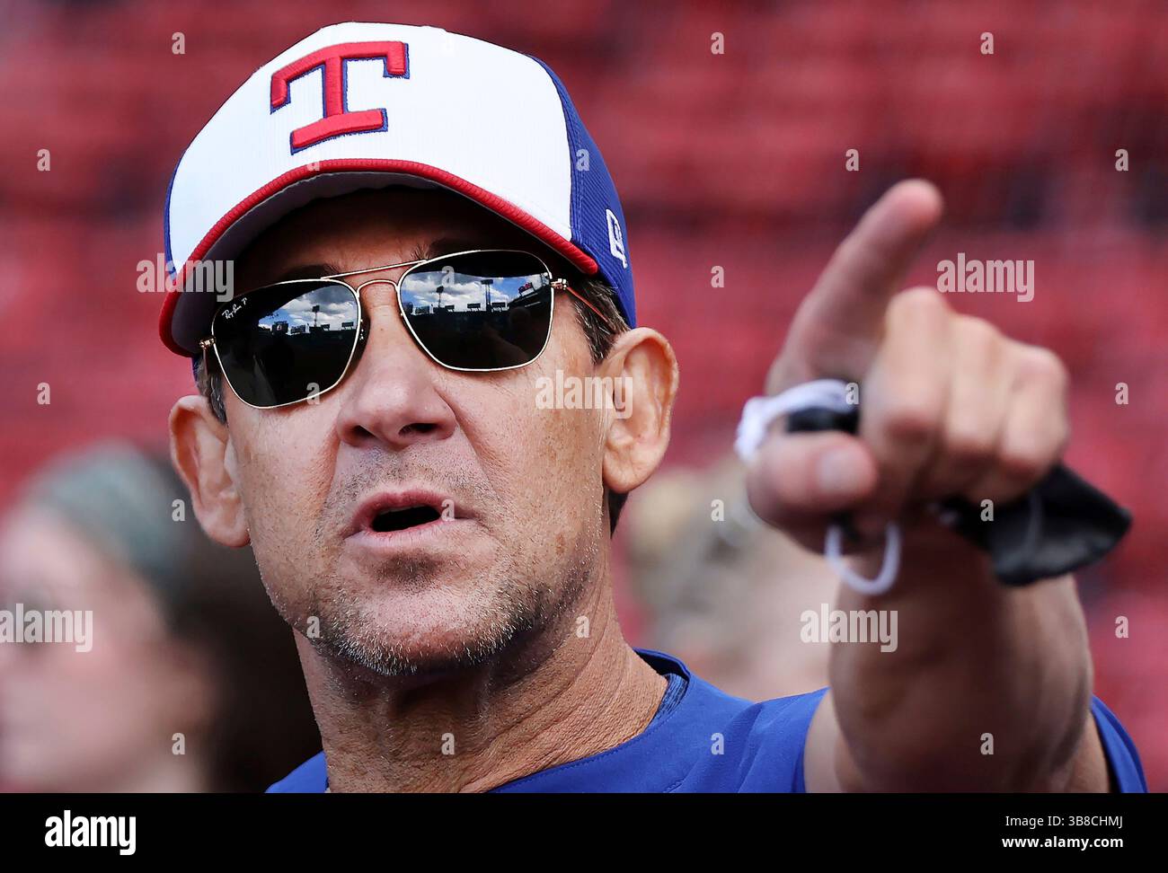 Texas Rangers hitting coach Bret Boone is pictured on the field before ...