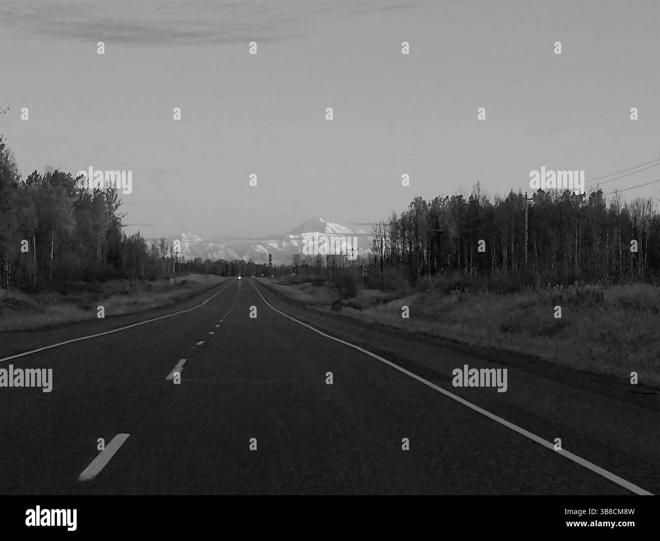 View road in mountain Black and White Stock Photos & Images - Alamy