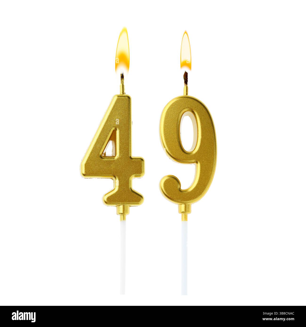Birthday candle number 49 Cut Out Stock Images & Pictures - Alamy