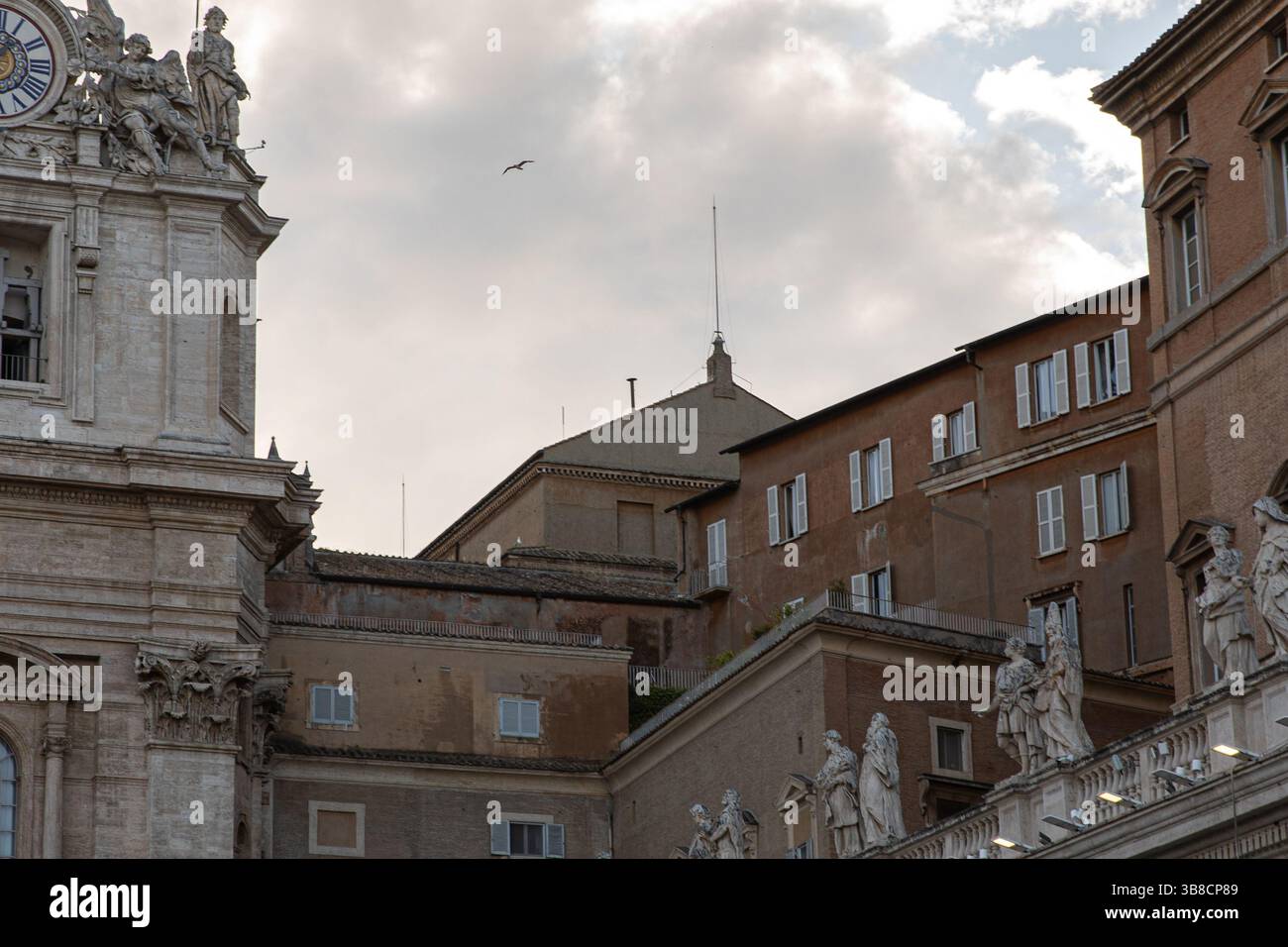 VATICAN CITY – 7 May 2025: The chimney of the Sistine Chapel is seen ...