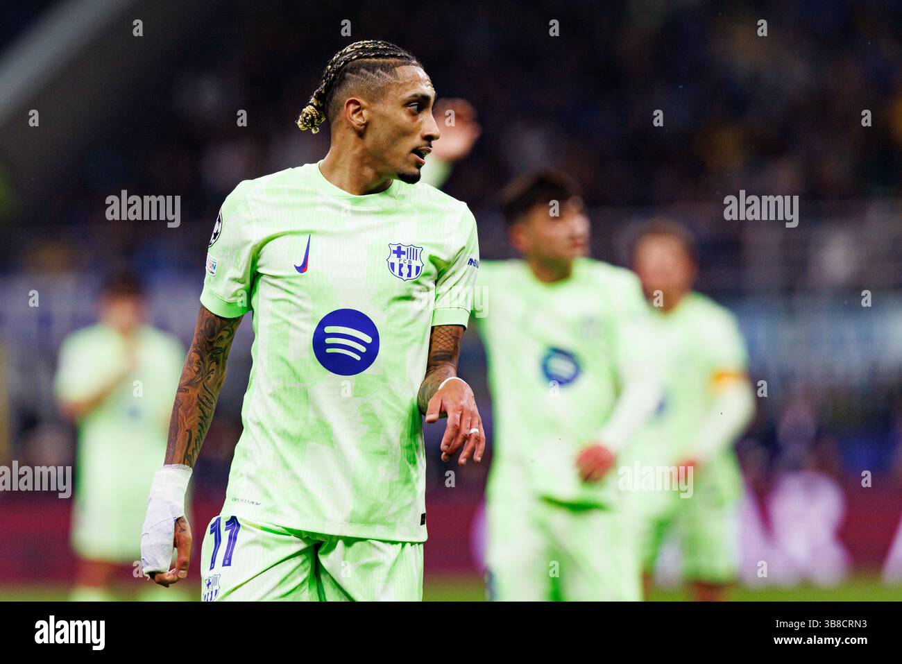 Raphinha seen during UEFA Champions League semifinal game between teams ...