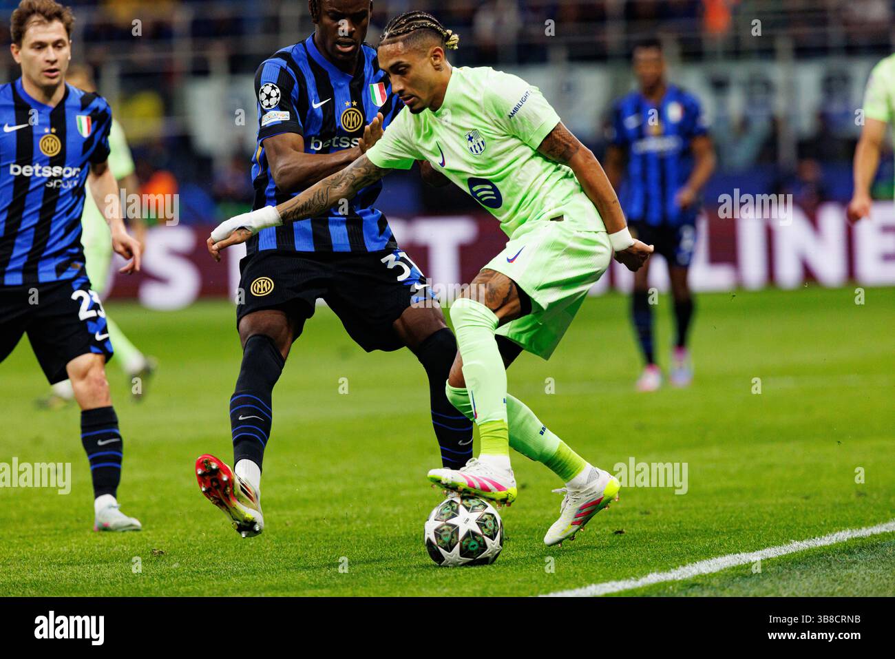 Raphinha seen during UEFA Champions League semifinal game between teams ...