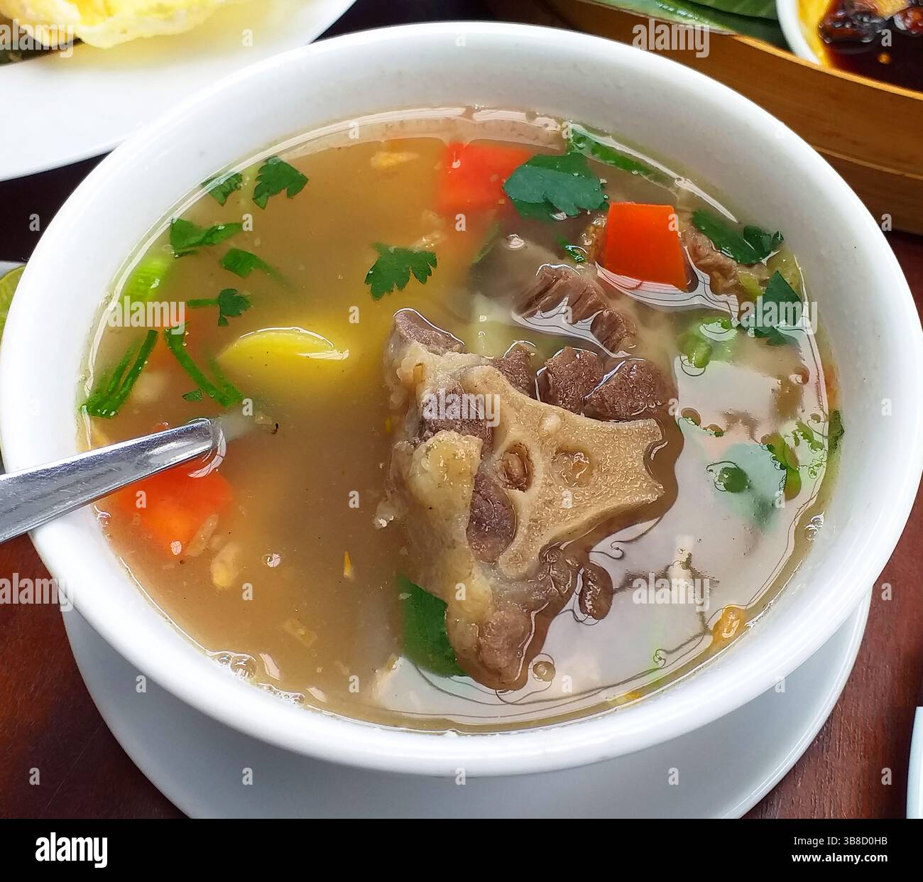 Sop Buntut or Oxtail Soup is a traditional Indonesian Javanese food of ...