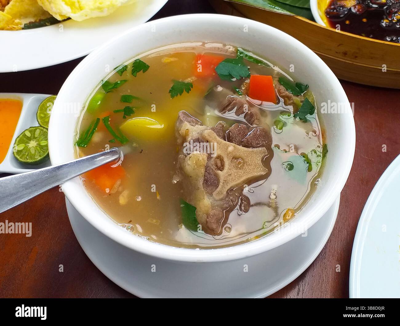 Sop Buntut or Oxtail Soup is a traditional Indonesian Javanese food of ...