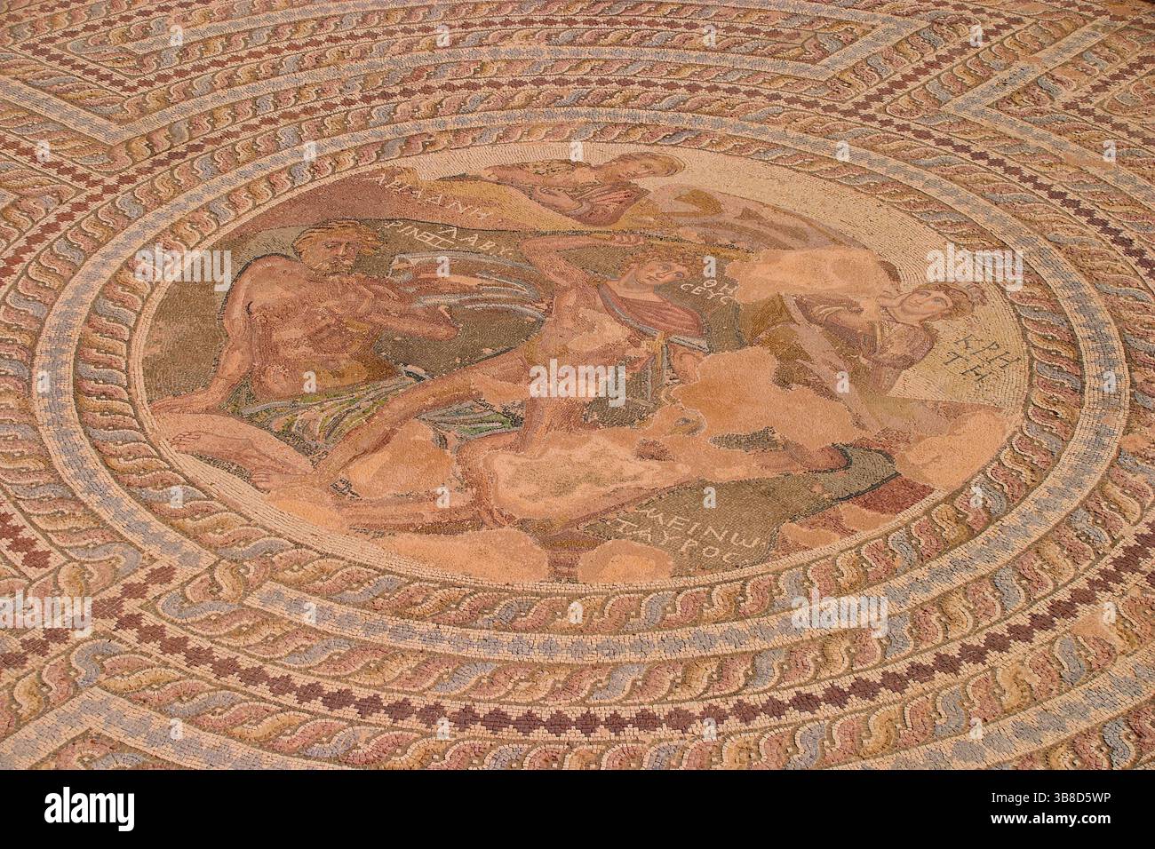 UNESCO World Heritage site. Beautiful ancient mosaic in the House of ...