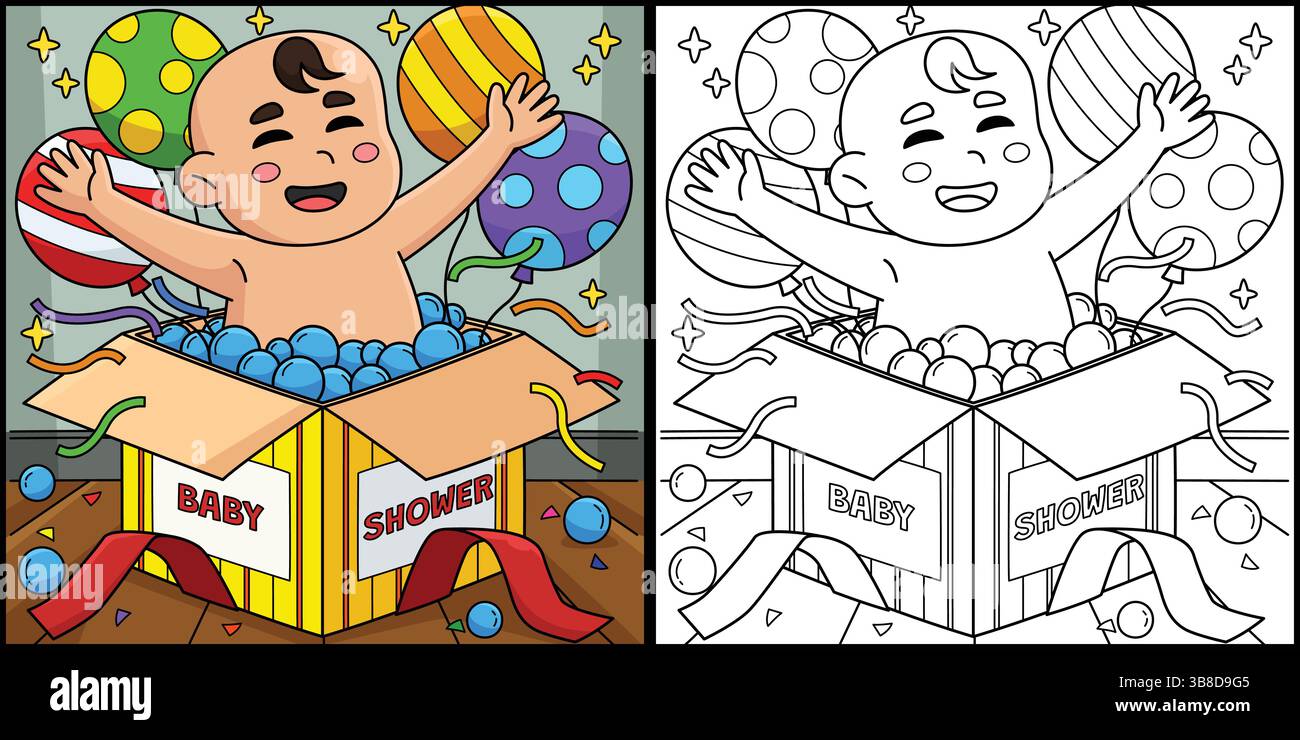 Gift box coloring pages for kids hi-res stock photography and images ...