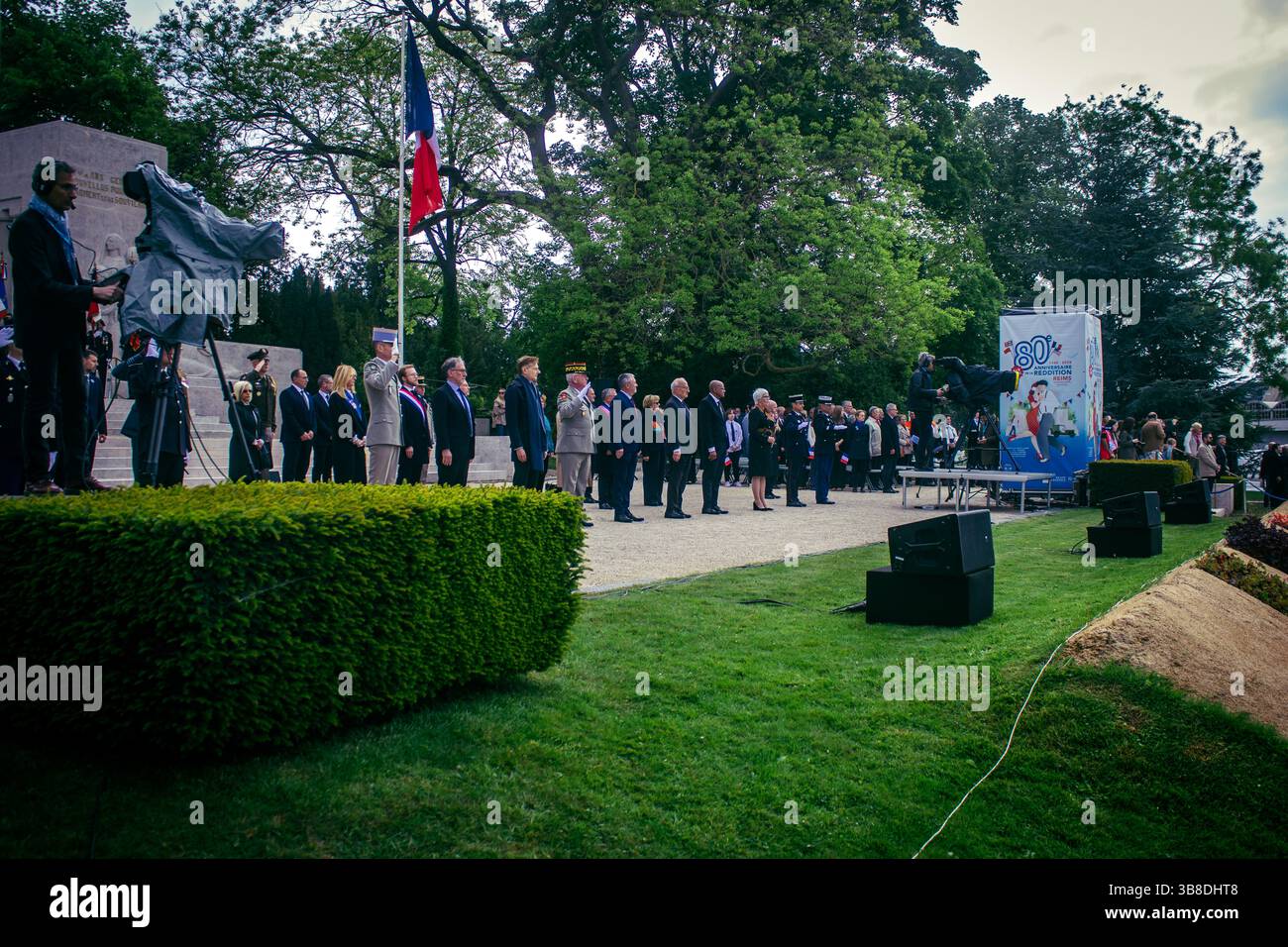 Reims, France, May 7, 2025 At the War Memorial, commemorations marking ...