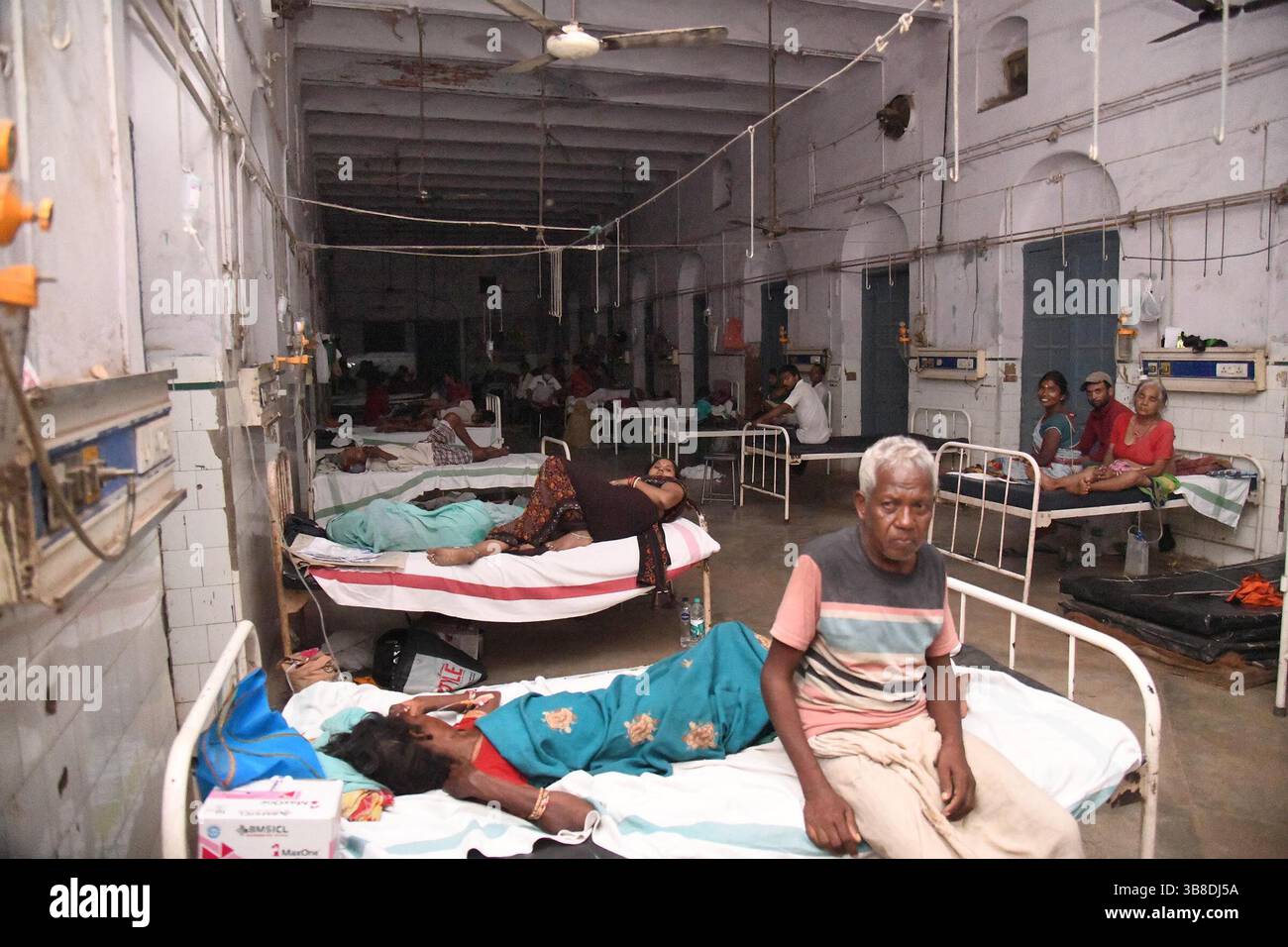 PATNA, INDIA - MAY 7: Patients during Civil Defence Blackout scene at ...
