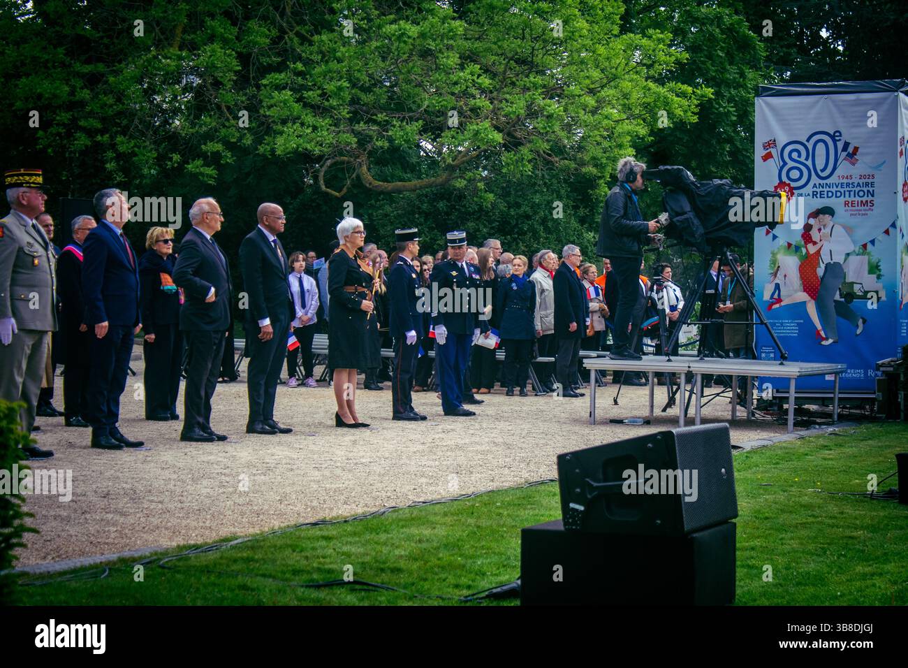 Reims, France, May 7, 2025 At the War Memorial, commemorations marking ...