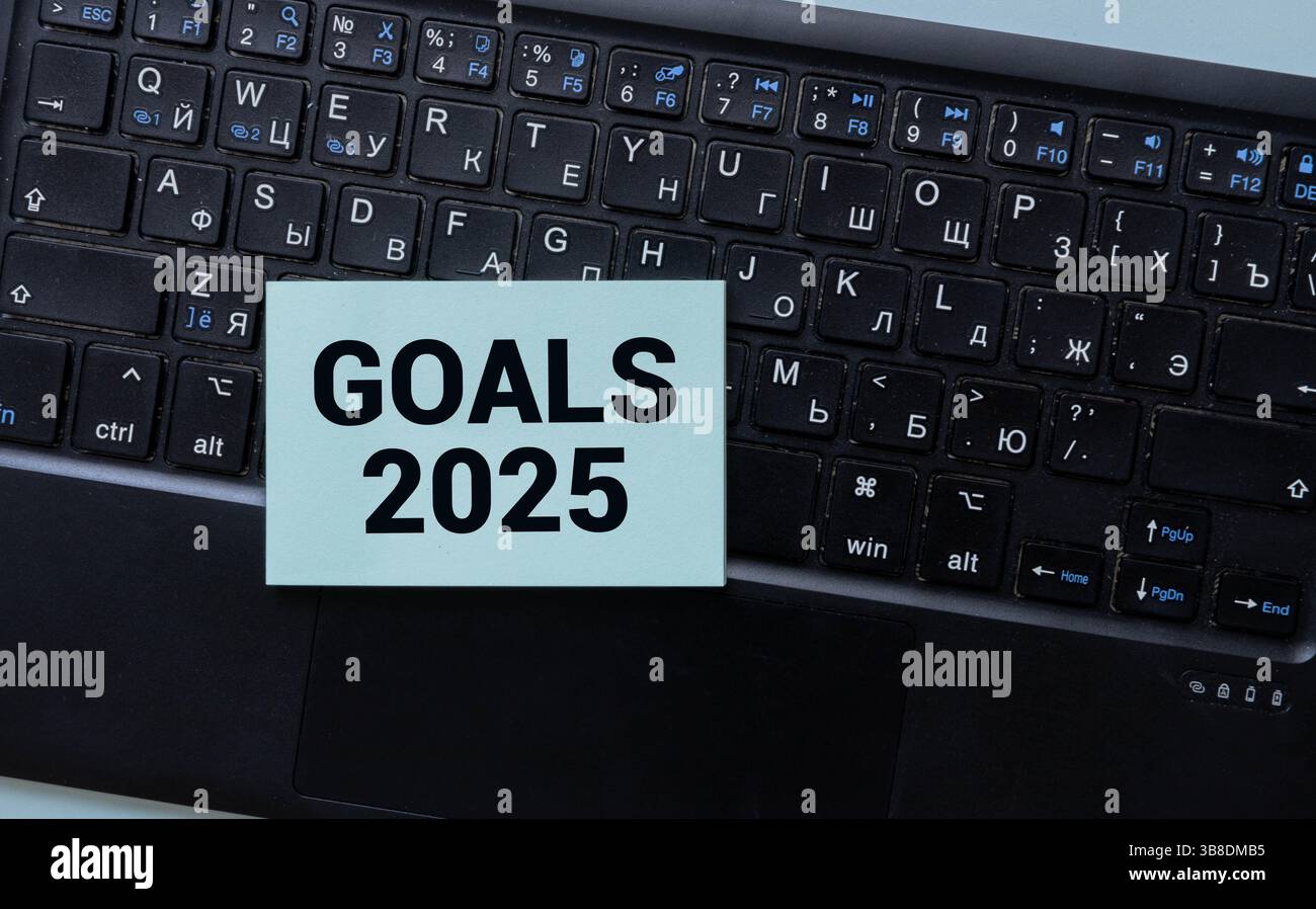 planner of goals and plans for 2025, a sheet of paper with the text ...