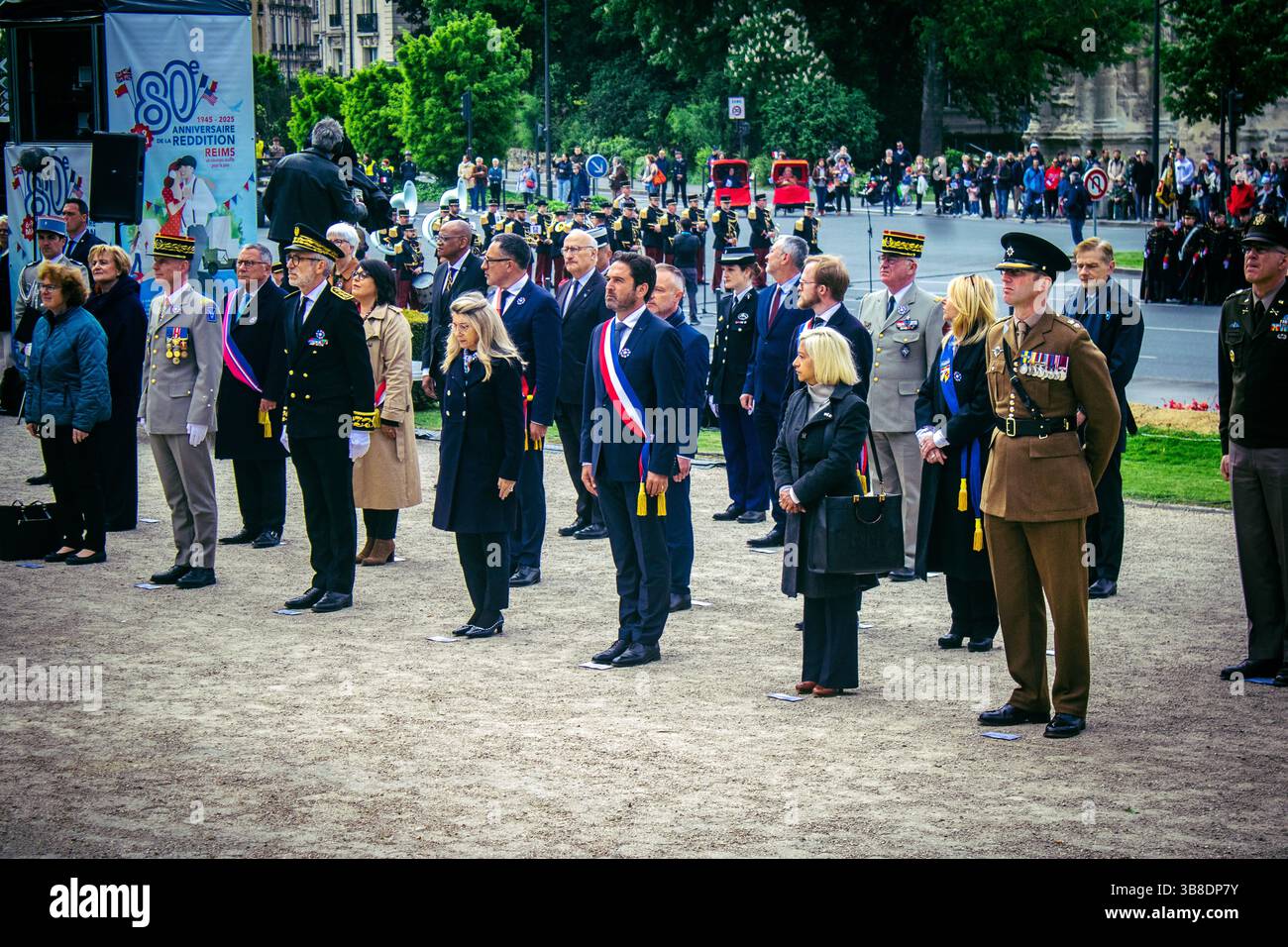 Reims, France, May 7, 2025 At the War Memorial, commemorations marking ...
