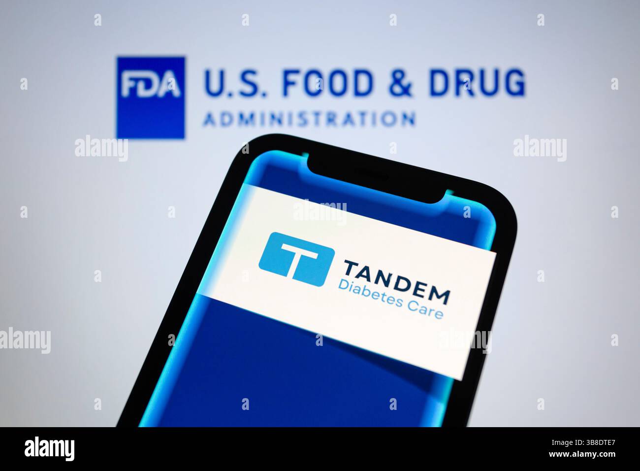 May 9, 2024, Asuncion, Paraguay: Tandem Diabetes Care logo is displayed ...